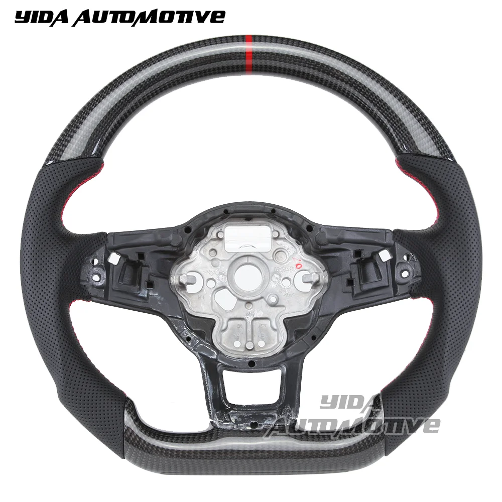 Custom-Car-Steering-Wheel-for-VW-Golf-7-mk7-gti-r-lenkrad-Real-Carbon ...