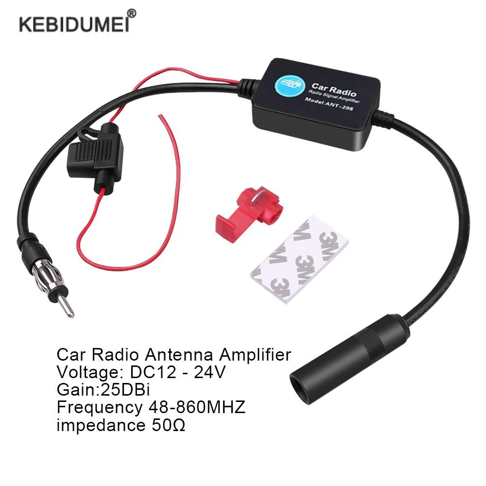 ANT 208 12V Car Automobile FM/AM Radio Signal Amplifier Aerial Antenna ...