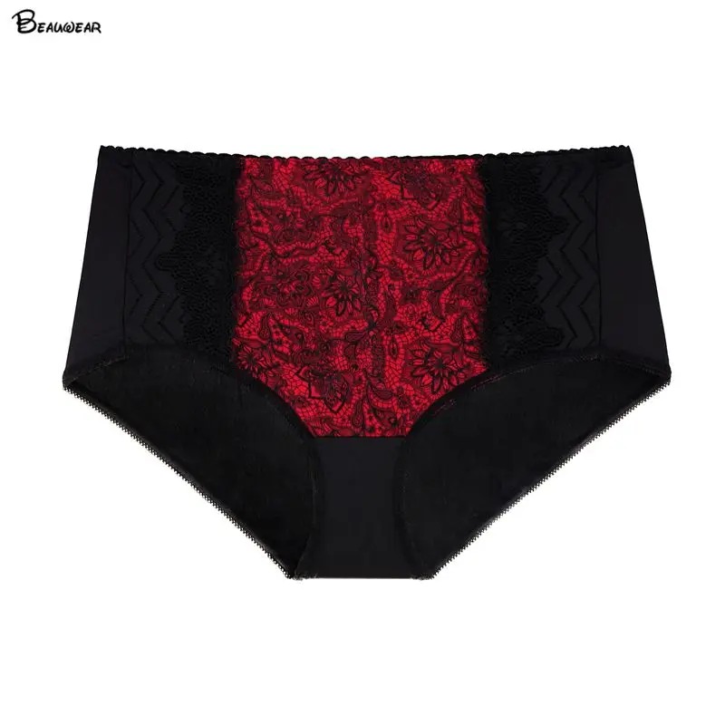 Beauwear XL 6XL High Rise Women Panties Floral Lace Briefs Ladies Sexy ...