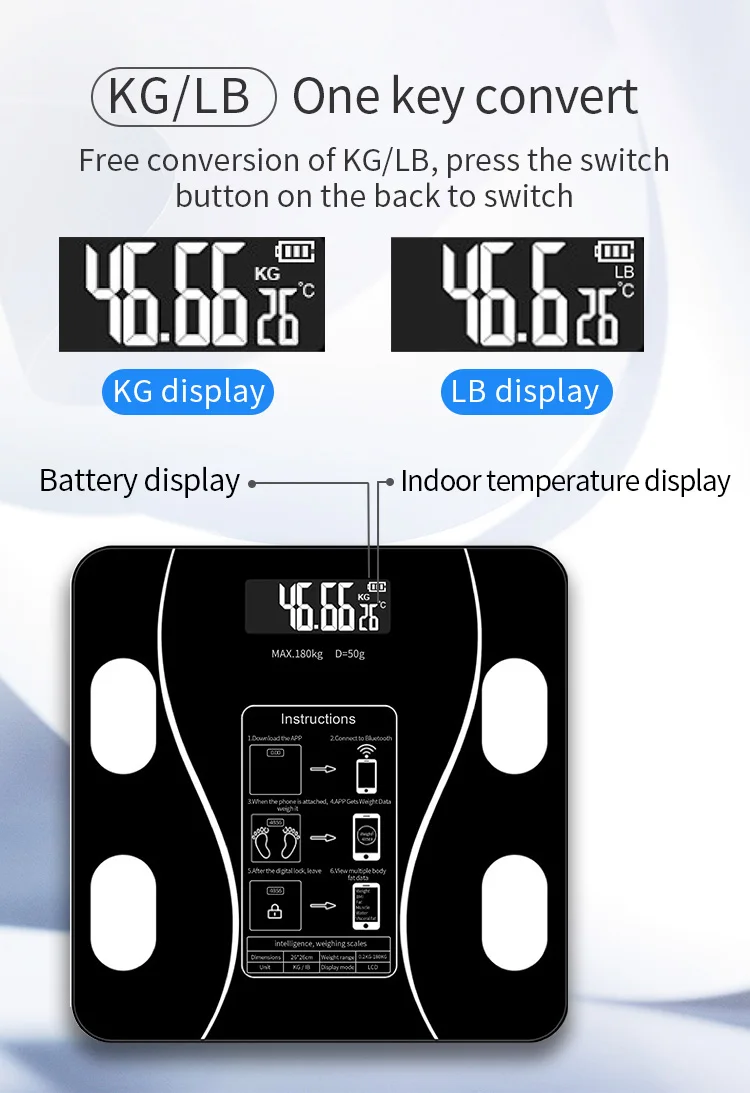 Intelligent-Weight-Scale-Bluetooth-Wireless-Digital-Bathroom-Weight-Fat ...