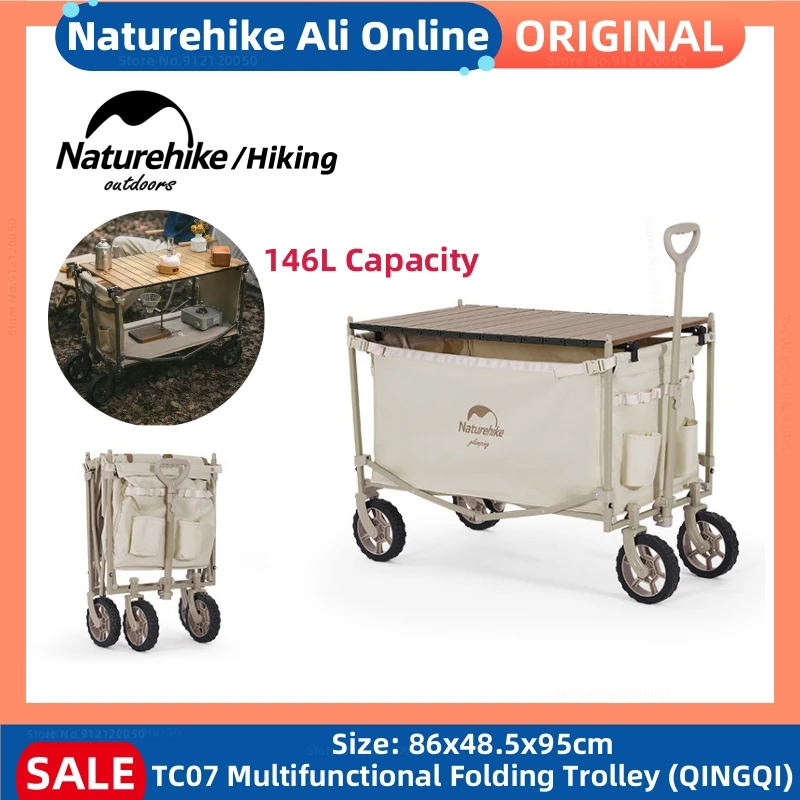 Naturehike-146L-Large-Capacity-Trolley-Camping-Car-Outdoor-Picnic-Beach ...