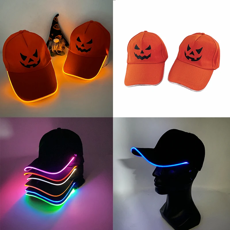 LED-Light-up-Baseball-Hat-Flashing-Glow-Rave-Party-Cap-Halloween-trick ...