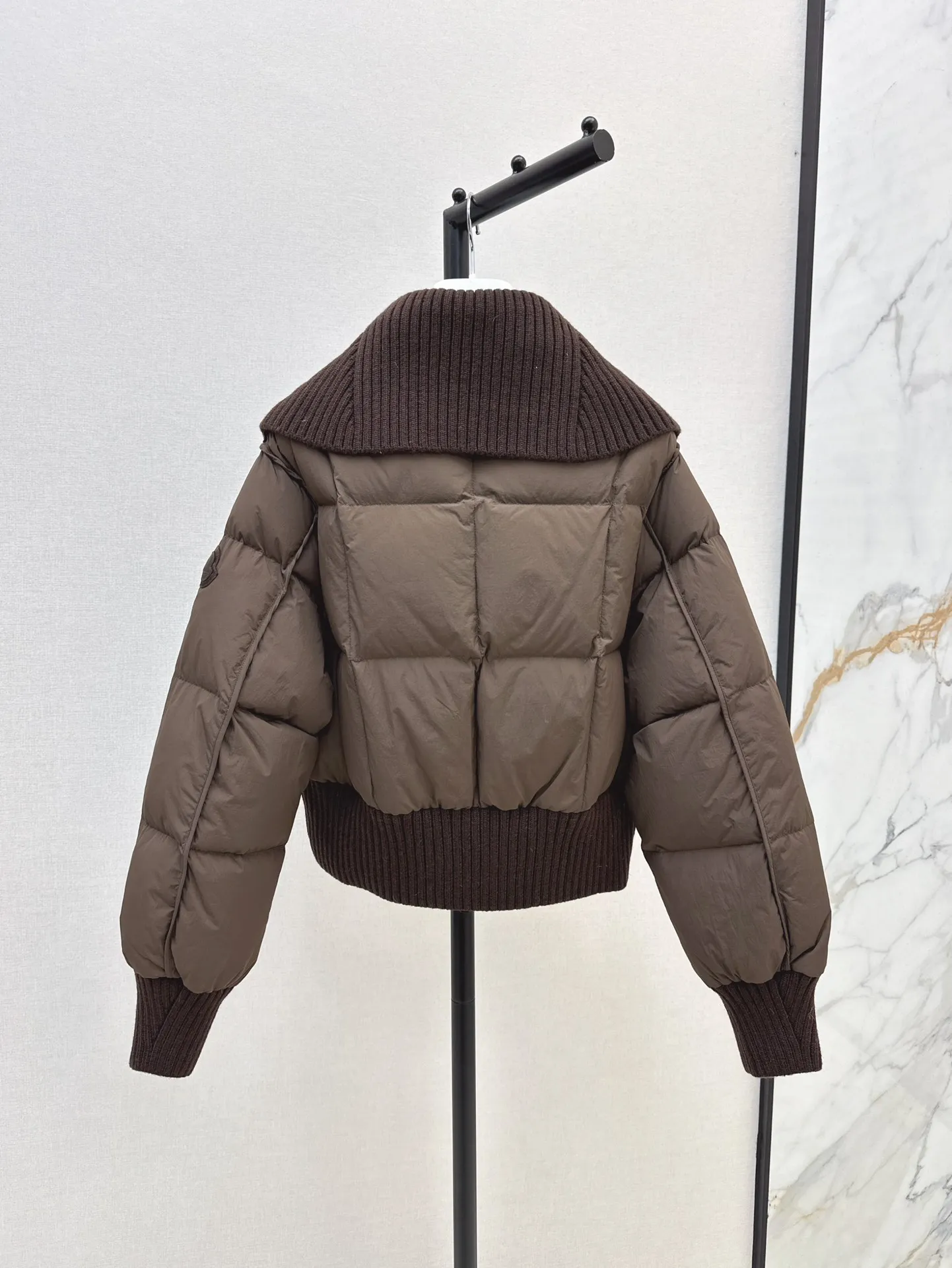 2024-Autumn-Winter-Latest-Knitted-Splicing-Large-Collar-Jacket-Down ...