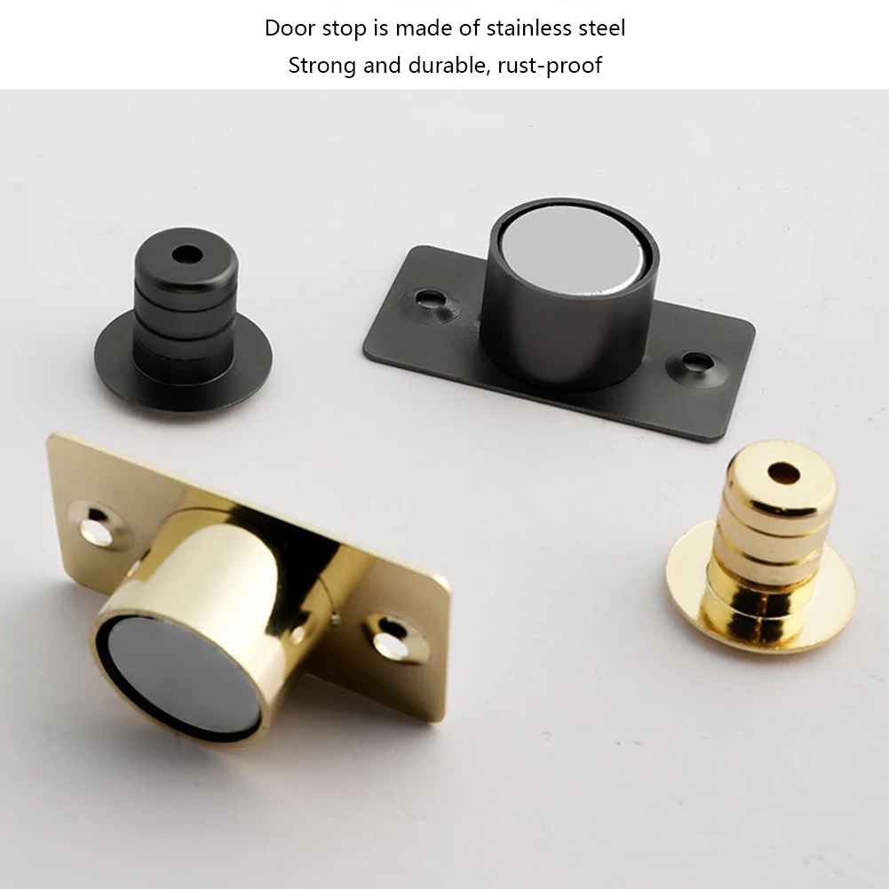 Magnetic-Brass-Door-Stops-Wind-Proof-Hidden-Floor-Mounted-Door-Stop ...