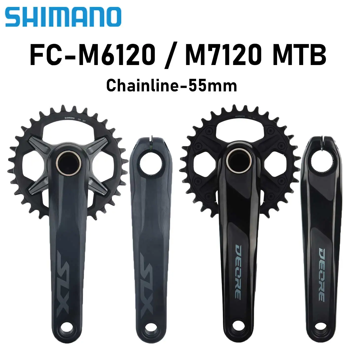 Shimano-FC-SLX-M7120-MTB-Crankset-Deore-M6120-Mountain-Bike-Sprocket ...