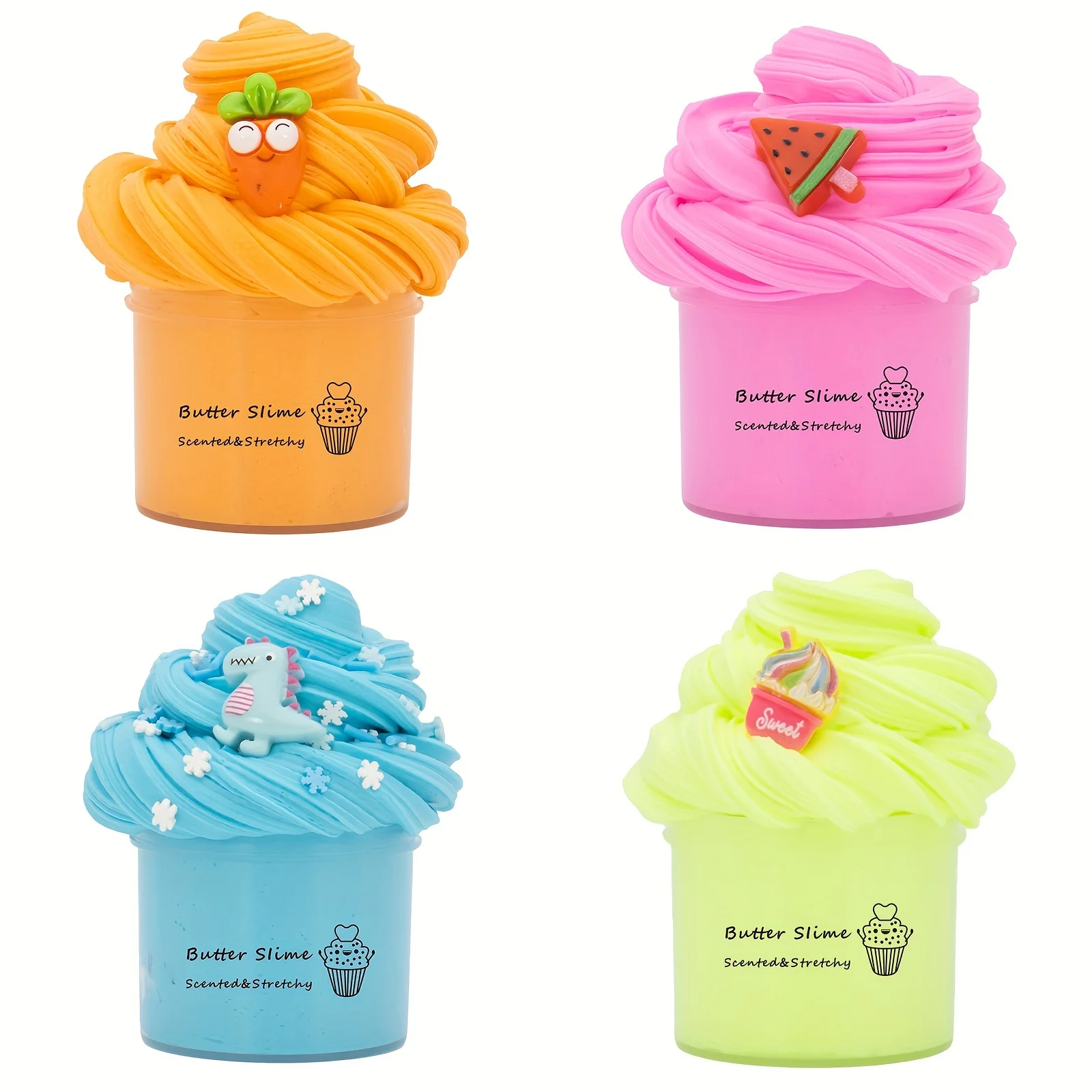 70ml-Fluffy-Slime-Set-Scented-Butter-Slime-Super-Soft-Non-sticky ...