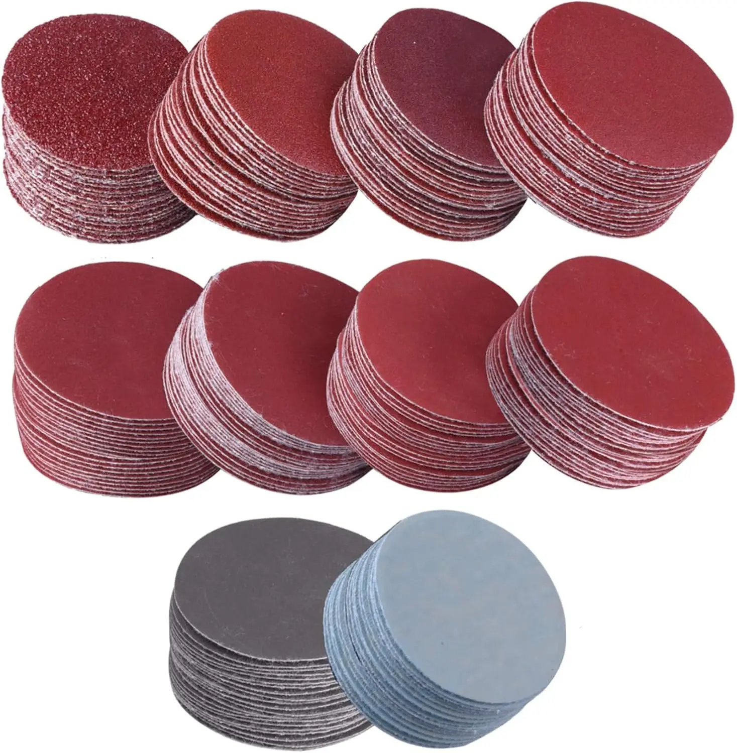 40/80PCS 4inch Grinding Sandpaper Set Dry Polish Sand Paper Round Disk ...