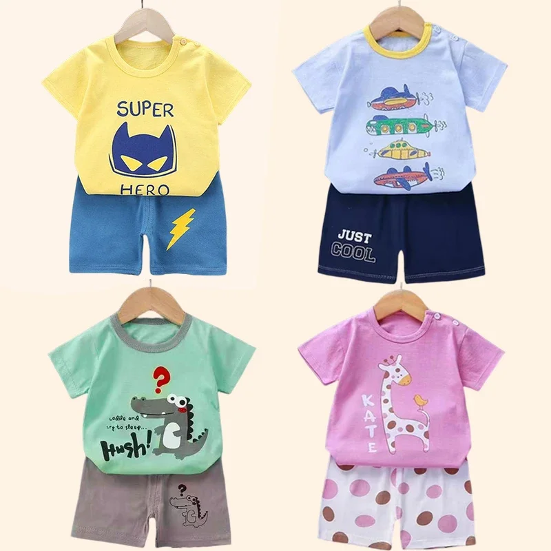 2PCS-Children-s-Sets-mother-Kids-Clothes-Boys-Girl-T-shirt-Shorts ...