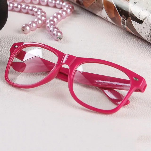 Neon Pink Nerd Glasses