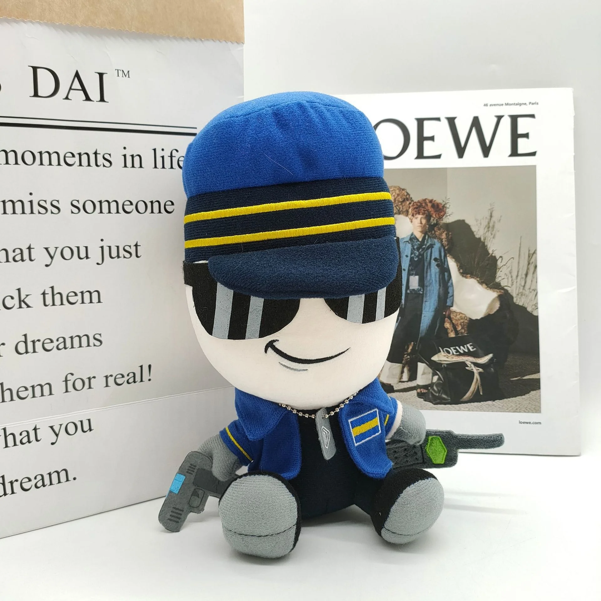 23cm COMMANDER Plush Toy Cute Police Plushie Kwaii Cartoon Dolls Soft ...