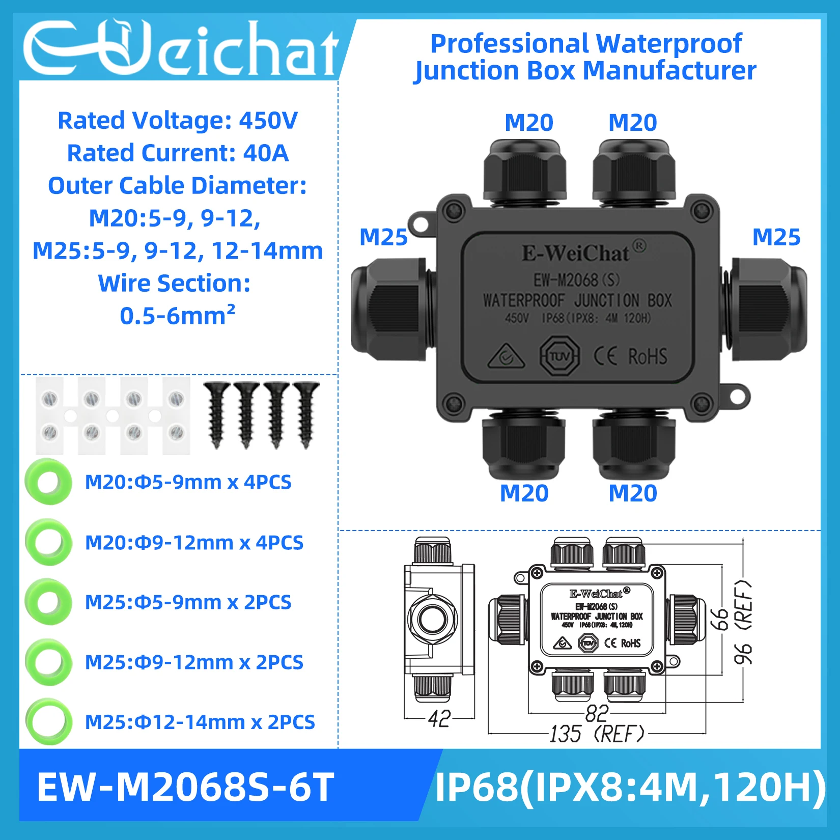 Junction-Box-Waterproof-Electric-Power-Box-Outdoor-Open-Splice-Outlet ...