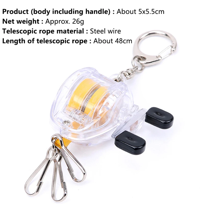 1Pcs Reel Key Chain Key Ring Fishing Keychain Gifts For Fishing Lovers ...