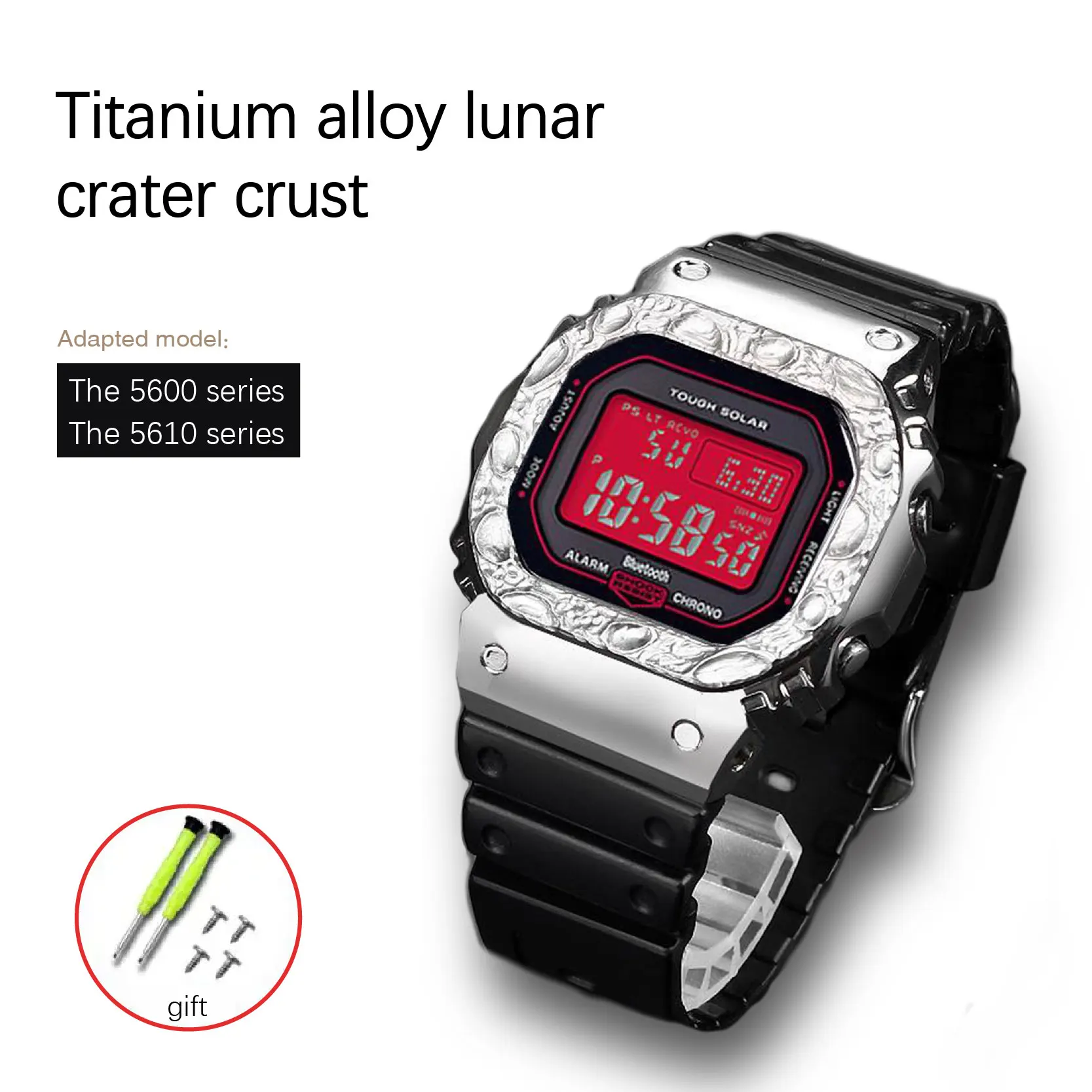 Correa de reloj Compatible con DW5600, bisel de Metal 5600, GWM5610 ...