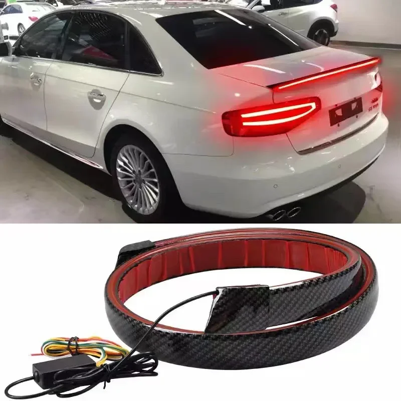 120cm-Carbon-Fiber-Led-Spoiler-Lights-Universal-Auto-Driving-Brake-Turn ...