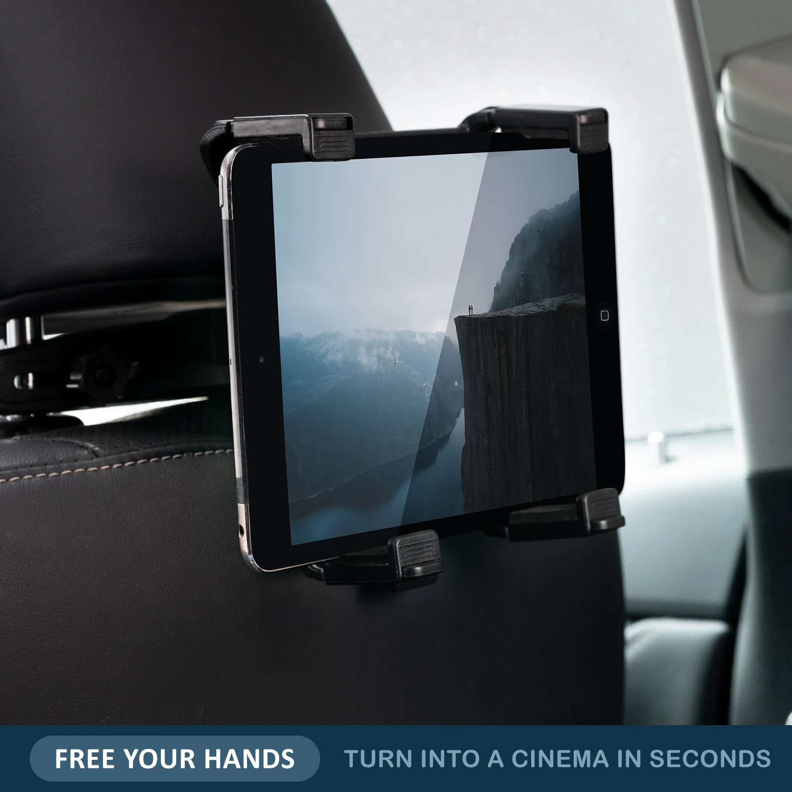 Car Back Seat Headrest Mount Bracket Holder For iPad 7-12 inch 360 ...