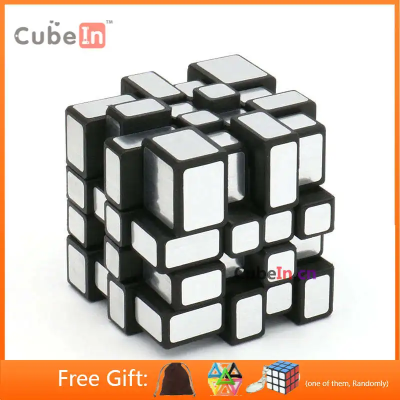 3D-printed-4x4-Mirror-Cube-Black-Silver-Geen-Puzzle-Cube-Educational ...