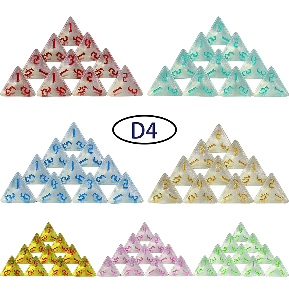 10PCS-TRPG-D4-Dice-for-DNDGame-4-Sided-Games-Dices-Desktop-Polyhedral ...