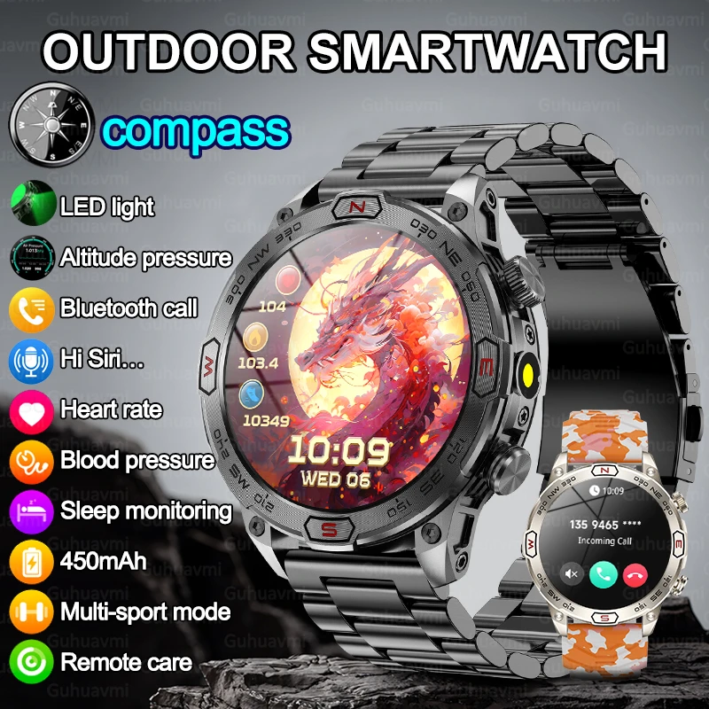 2024-New-Military-Outdoor-Men-s-Smart-Watch-Compass-GPS-Track-Weather ...