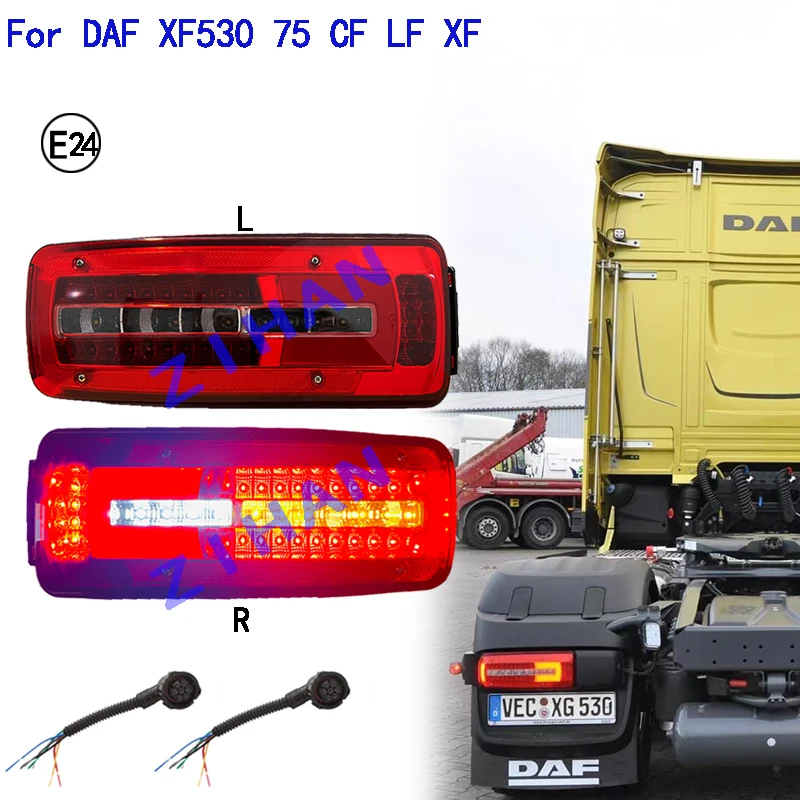 2 PCS Led Combination Rear Light, Left And Right 24v Fits: DAF Truck ...