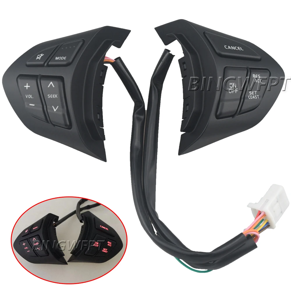 1Pair-Left-Right-Black-Button-For-Suzuki-Grand-Vitara-Steering-Wheel ...