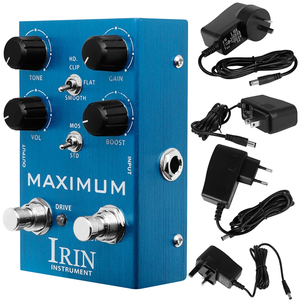 IRIN-M-XIMO-Overdrive-Efeito-Pedal-BOOST-Canal-Wild-Tone-com-Long ...