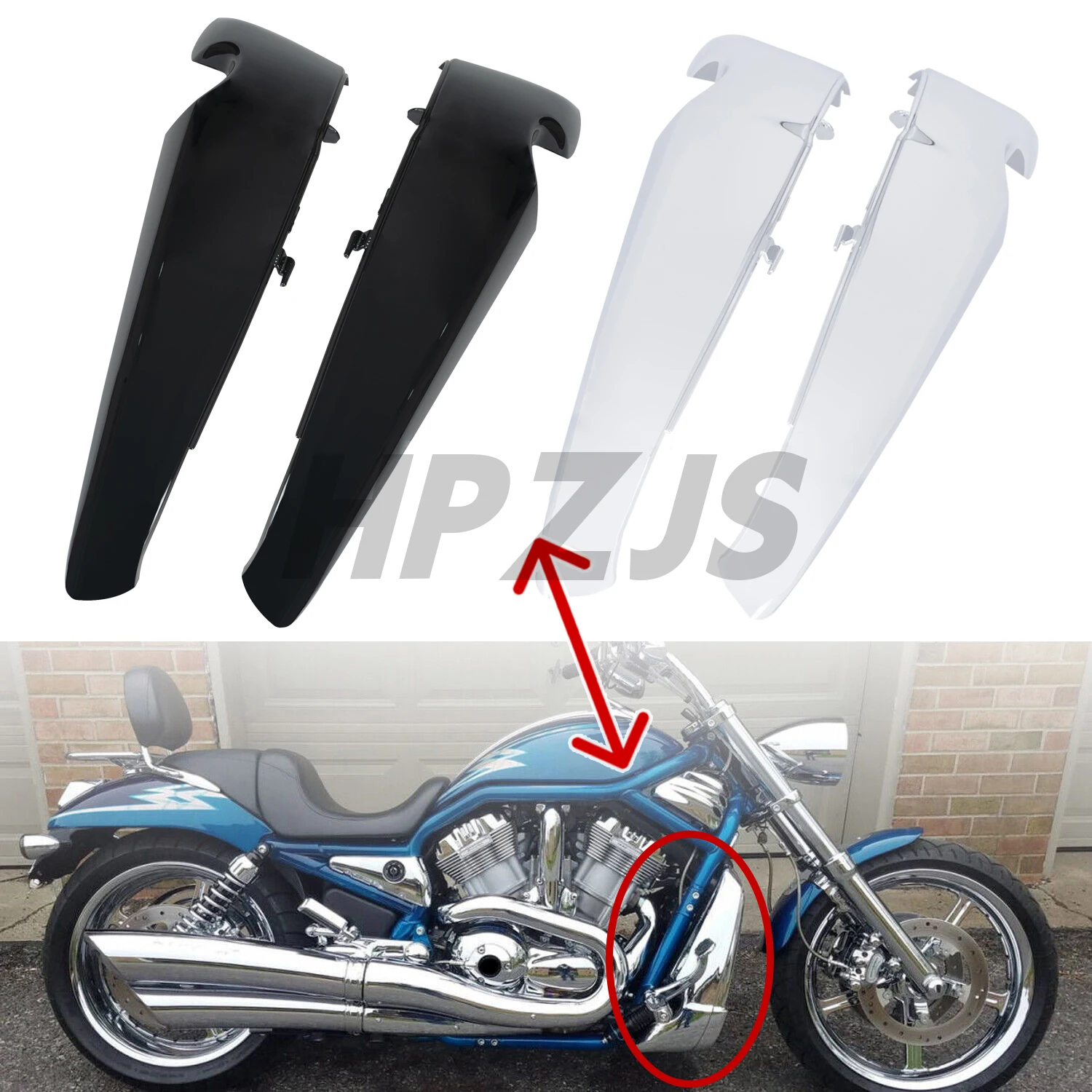 Radiator Side Covers Shrouds For Harley Motorcycle Davidson V Rod VROD ...