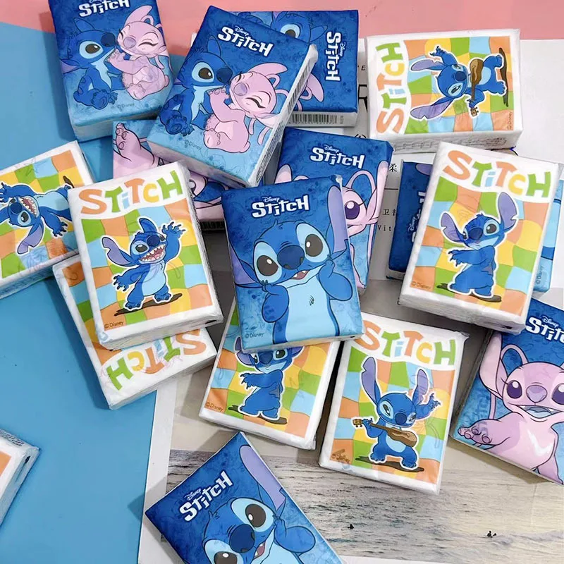 9-Packs-Bag-Disney-Handkerchief-Paper-Lilo-Stitch-Anime-Portable-Napkin ...