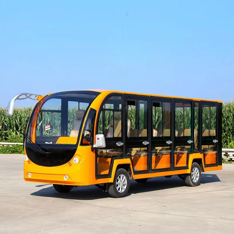 China Factory Four-Wheel Sightseeing Bus 11 Seater Electric Sightseeing ...