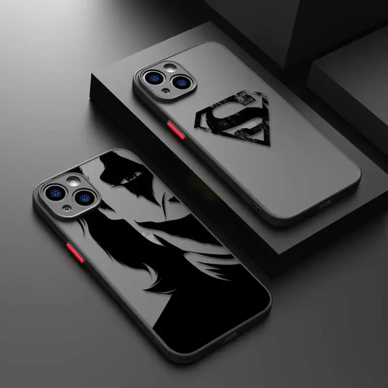 Luxury Batman Superman Clear Matte Phone Case For Samsung Galaxy S24 ...