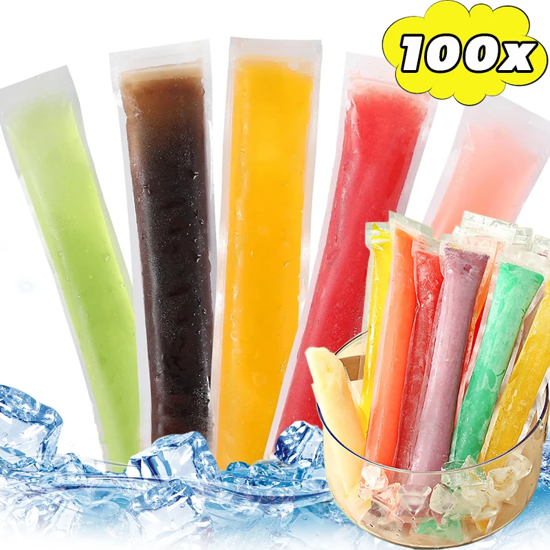 100-50Pcs-Disposable-Ice-Popsicle-Bags-Summer-Homemade-Ice-Pops-DIY ...