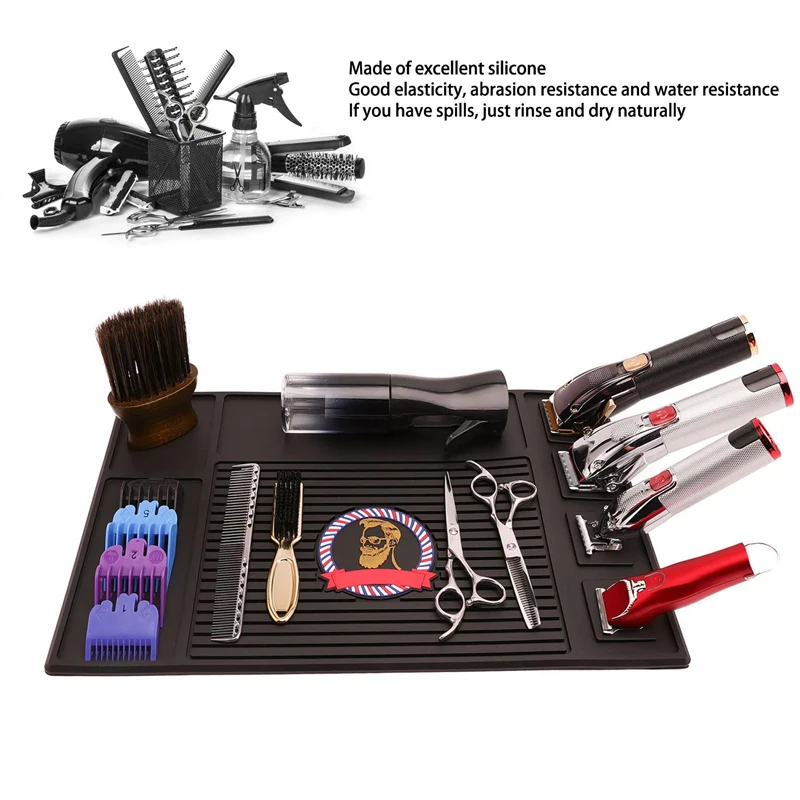 Magnetic-Barber-Mat-PU-Nonslip-Haircut-Scissors-Combs-Placement-Pad ...