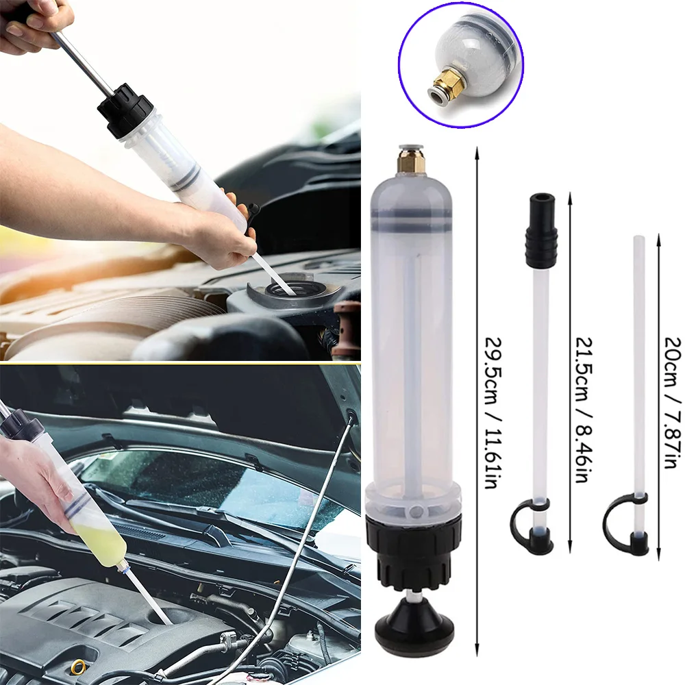 Automotive-Fluid-Extractor-Pump-Oil-Change-Syringe-with-Hose-Manual ...