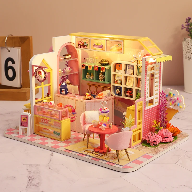 Wooden-Miniature-Doll-House-DIY-3D-Puzzle-Small-House-Kit-Assembly ...