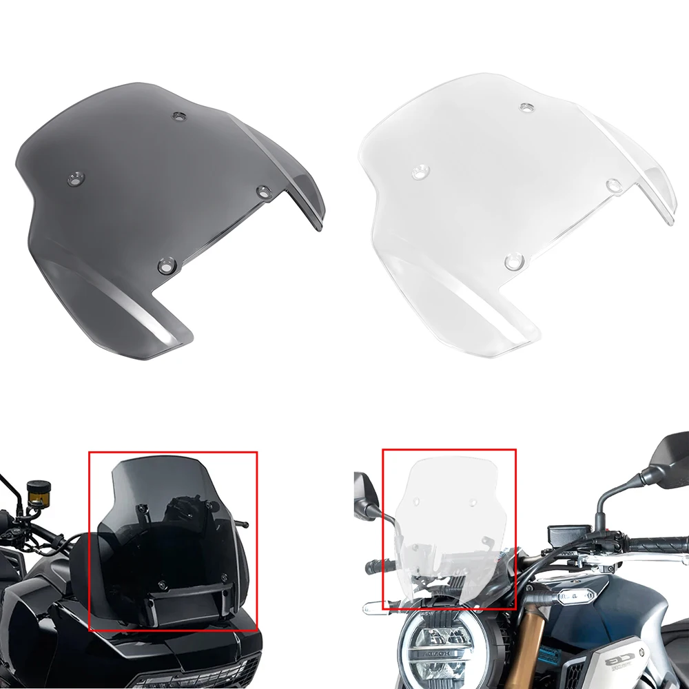 Motorcycle Smoke /Clear 11" Windshield Windscreen Wind Deflector ABS ...