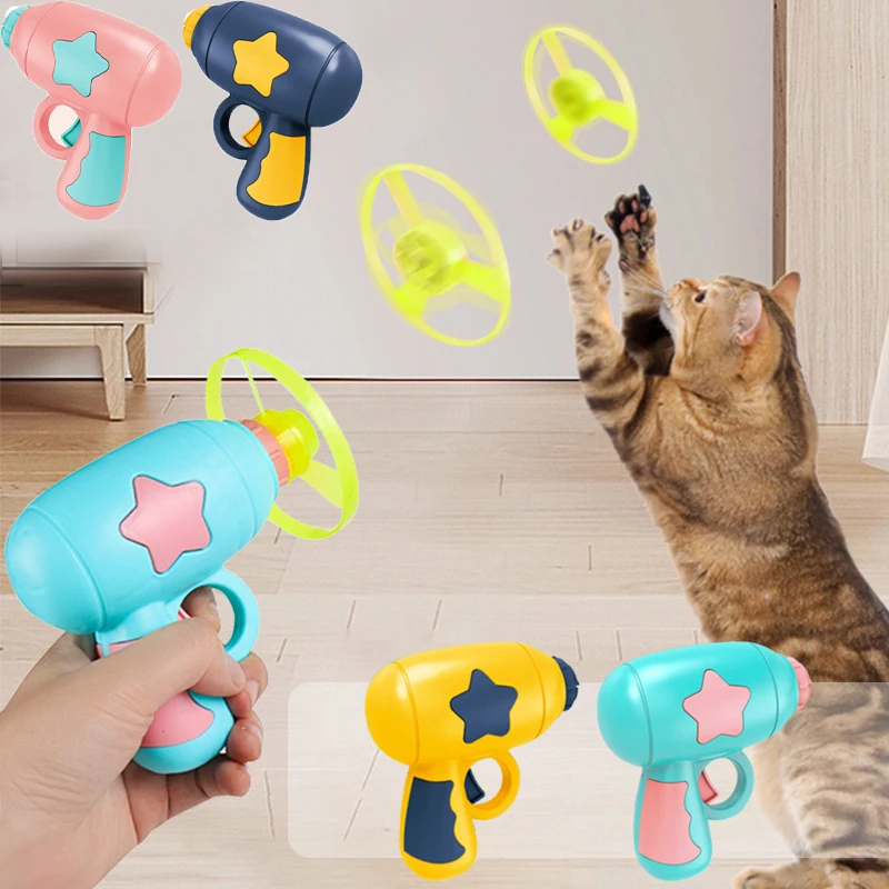 4-Colors-Funny-Cat-Interactive-Teaser-Training-Toy-Rotating-Flying ...