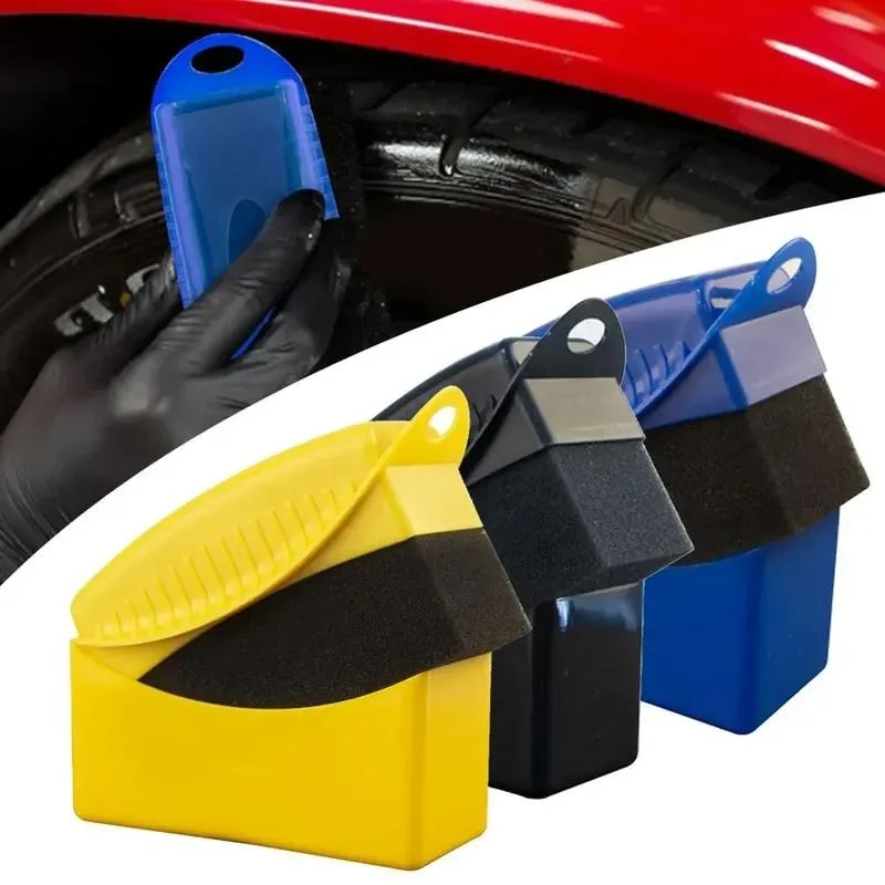 Car Tire Cleaning Sponge Wipe Polishing Oiling Waxing Brush Tool with ...
