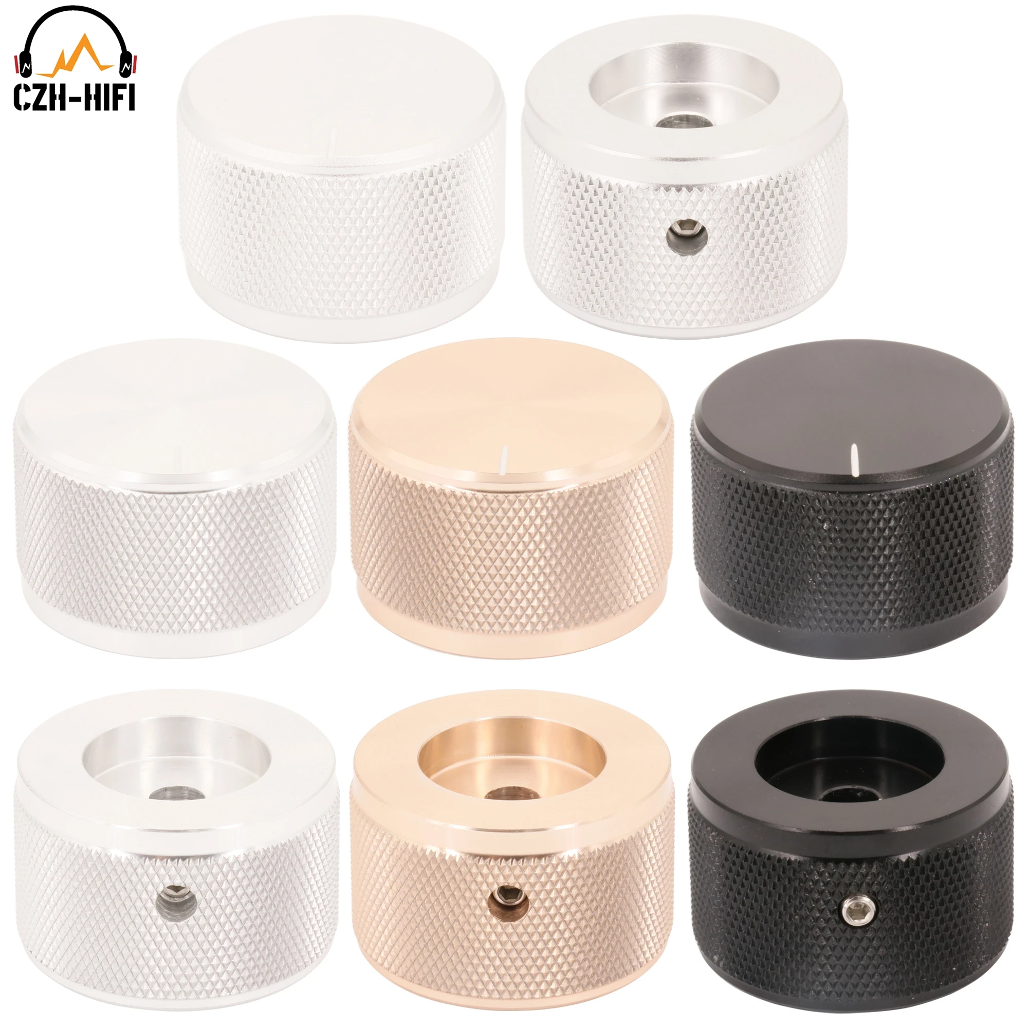1pc-30mm-35mm-38mm-Audio-Knob-Solid-Full-Aluminum-Potentiometer-Rotary ...