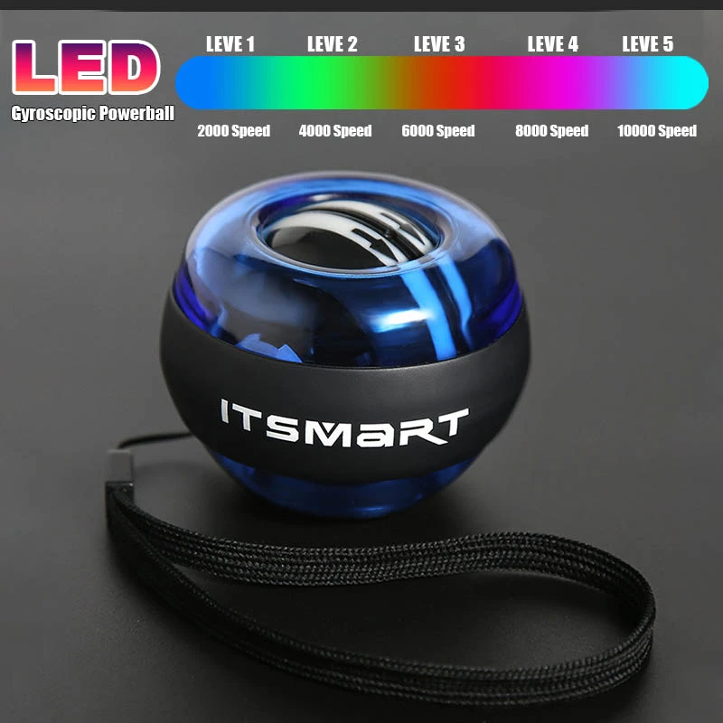 LED Gyro Ball Gyroscope Powerball Autostart Range Gyro Power Wrist Ball ...