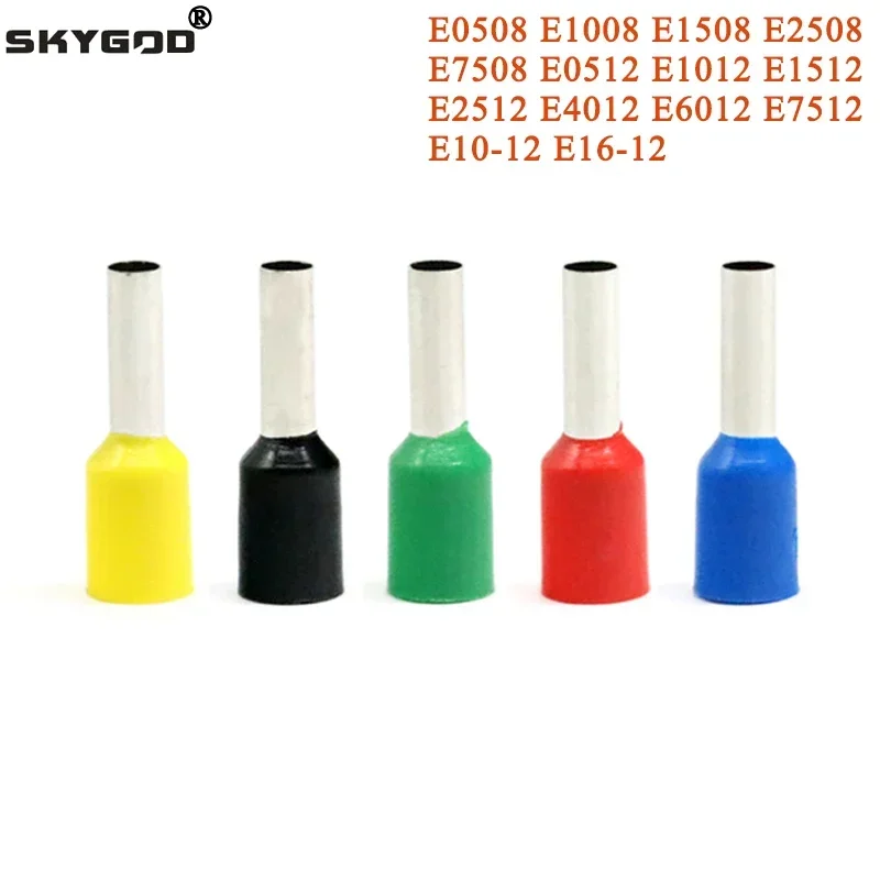 100Pcs-E0508-E7508-E1008-E1508-E2508-Insulated-Ferrules-Terminal-Block ...