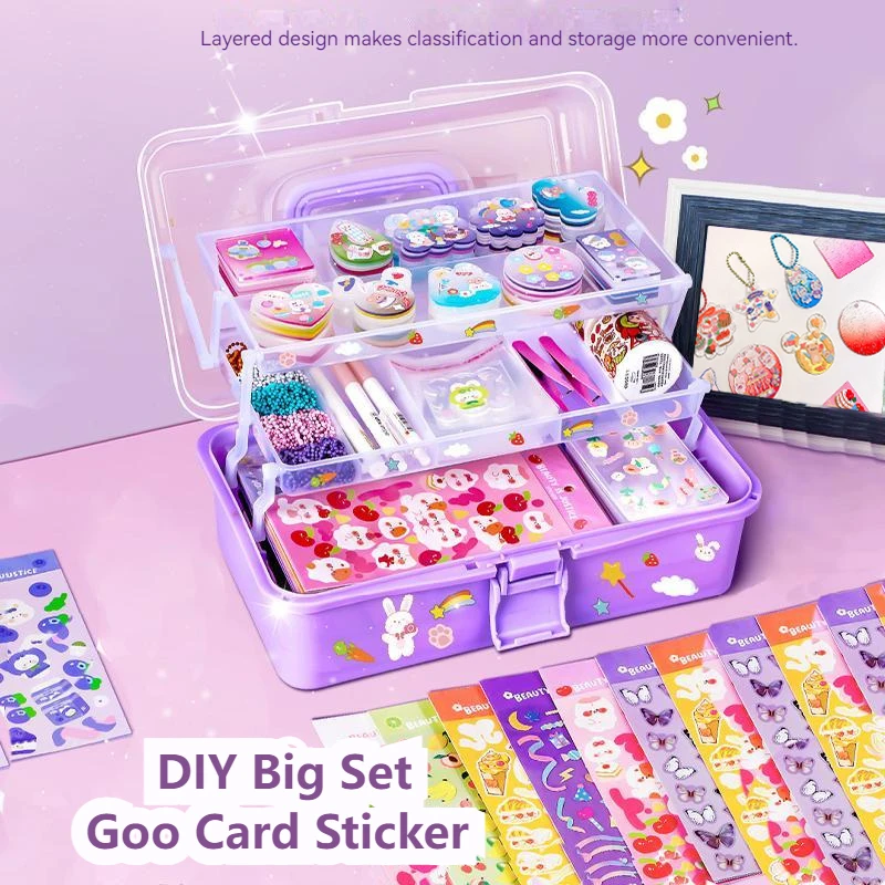 DIY-Goo-Card-Sticker-Big-Set-Handwork-Hand-Account-Material-Tool-Box ...