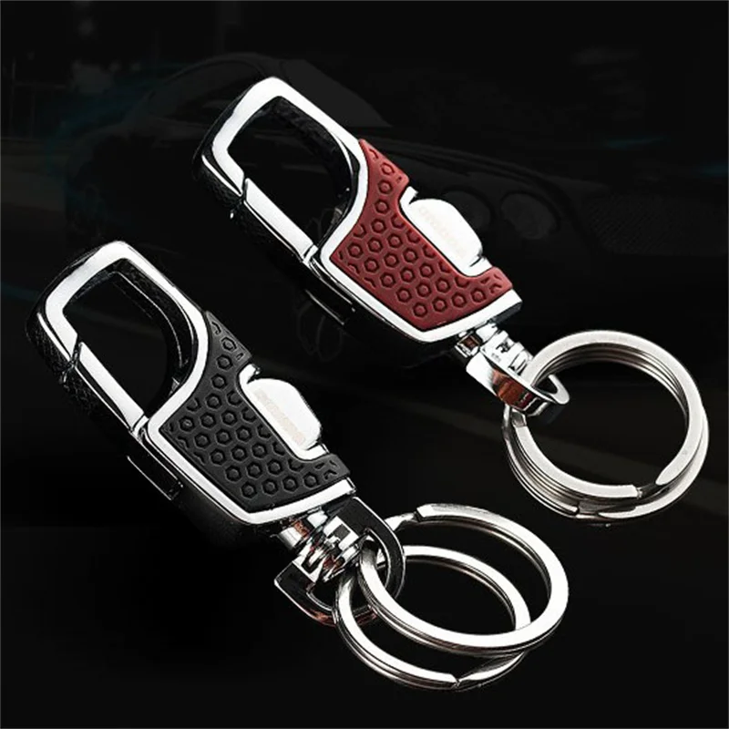 Simple-Double-Switch-Keychain-Metal-360-Degrees-Rotatable-Key-Holder ...