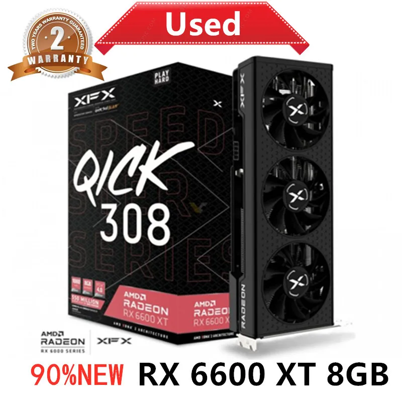 XFX RX 6600 XT 6600XT RX6600 XT 8GB Graphics Card AMD GPU Radeon ...
