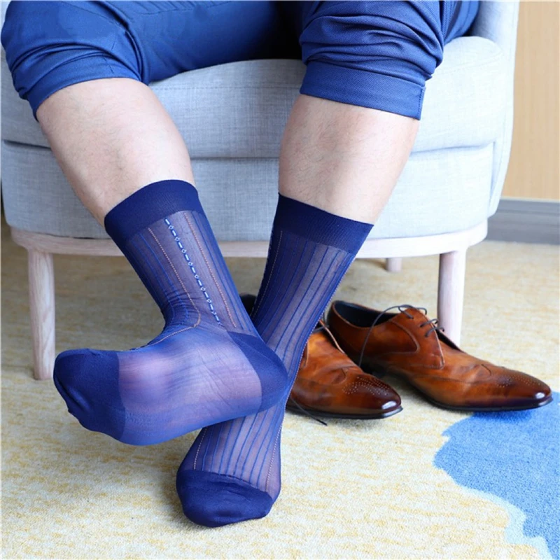 Vintage-Jacquard-Business-Mens-Socks-Sexy-Exotic-Ultra-Thin-Sheer ...