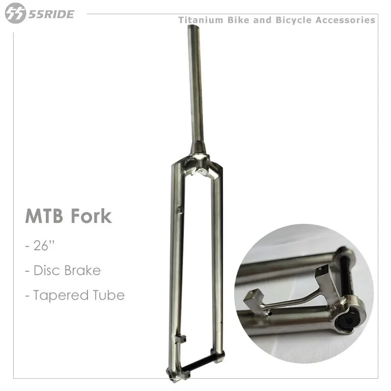 Titanium-Mountain-Bike-Hard-Fork-MTB-Fork-Square-Shoulder-PM-DIsc-Brake ...