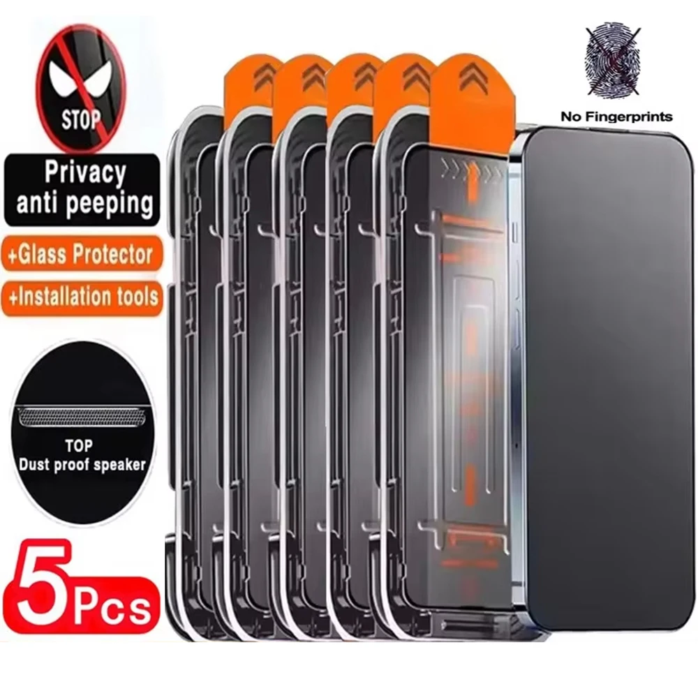5PCS Dust Free Installation Privacy Tempered Glass for Samsung A56 5G ...