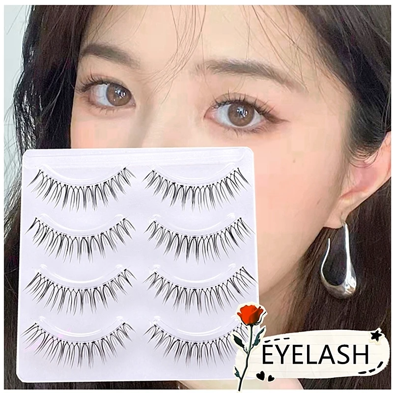 False-Eyelashes-Naturally-Simulated-Thick-Transparent-Stem-Fake ...