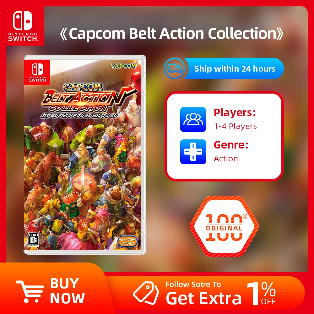Nintendo-Switch-Game-Deals-Capcom-Belt-Action-Collection-Games-Cartridge-Physical-Card-Support ...