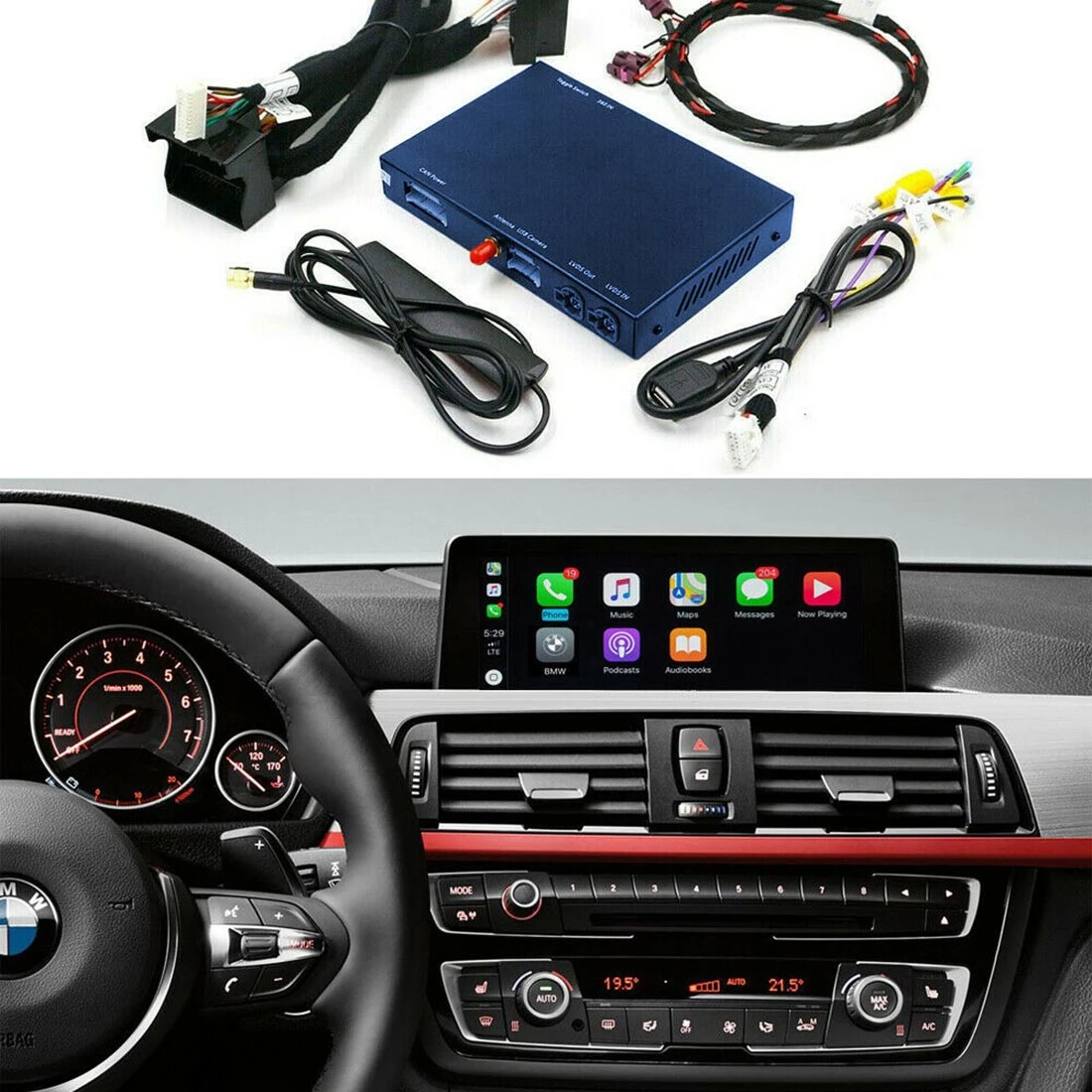 Car Wireless IOS Carplay MMI Android Auto Retrofit Interface Box For ...