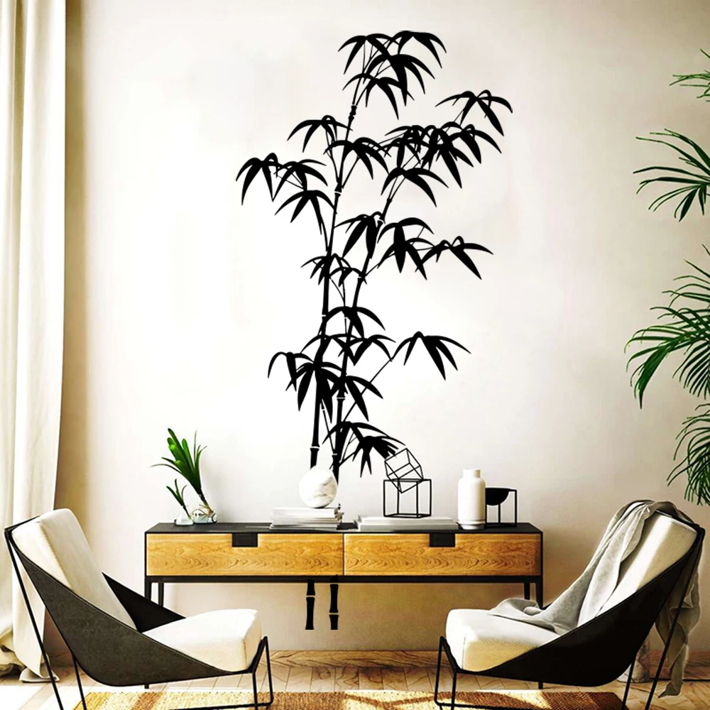 Large-Bamboo-Tree-Wall-Sticker-Bathroom-Bedroom-Branch-Nature-Jungle ...