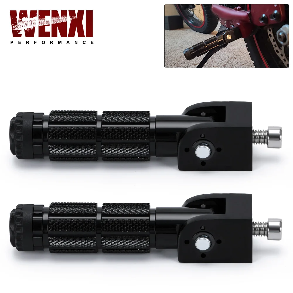 2-Pcs-M8-Universal-Motorcycle-Motor-Bike-Folding-Footrests-Footpegs ...